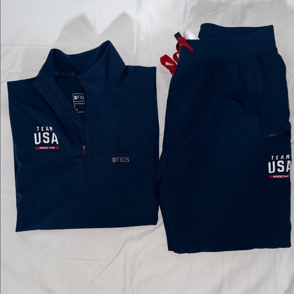 Figs | Other | Figs Team Usa Dark Blue Scrub Set | Poshmark